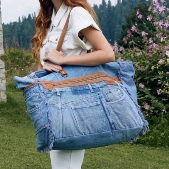 Myra Bag | Bags | Myra Bag Janesa Weekender Large Denim Shoulder Tote ...